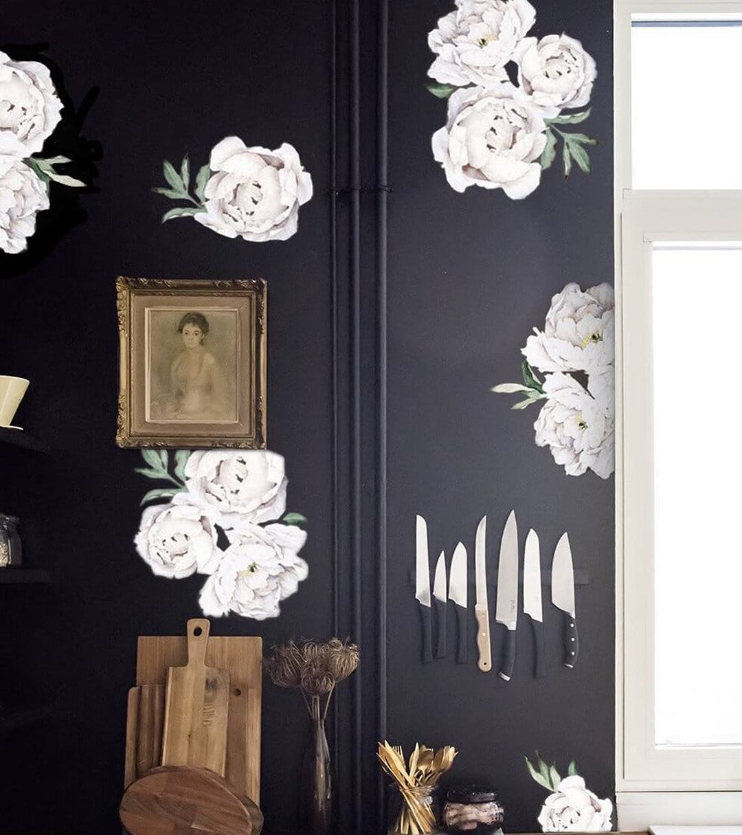 Peony Wallstickers- White – Wallpick