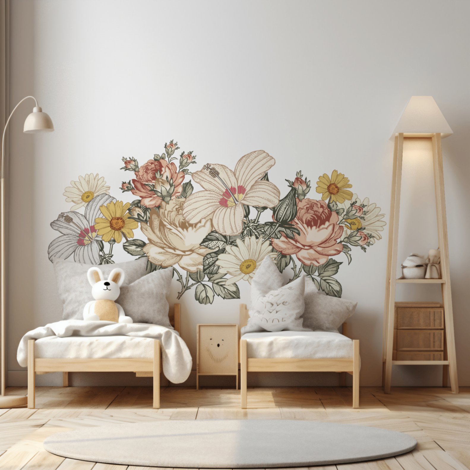 Kids Flowers Wall Sticker | Floral Decor for Children's Rooms – Wallpick
