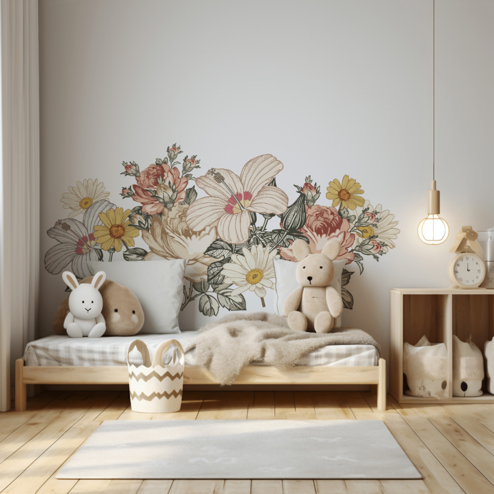 Kids Flowers Wall Sticker | Floral Decor for Children's Rooms – Wallpick