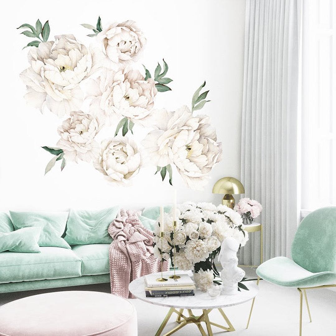 Elegant Peony Wall Decals | Wallpick