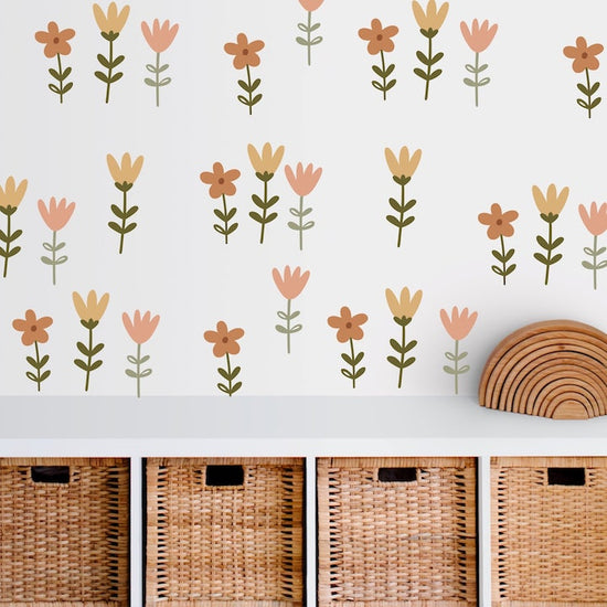 Boho Wild Flowers Wall Sticker | Charming Floral Decor – Wallpick