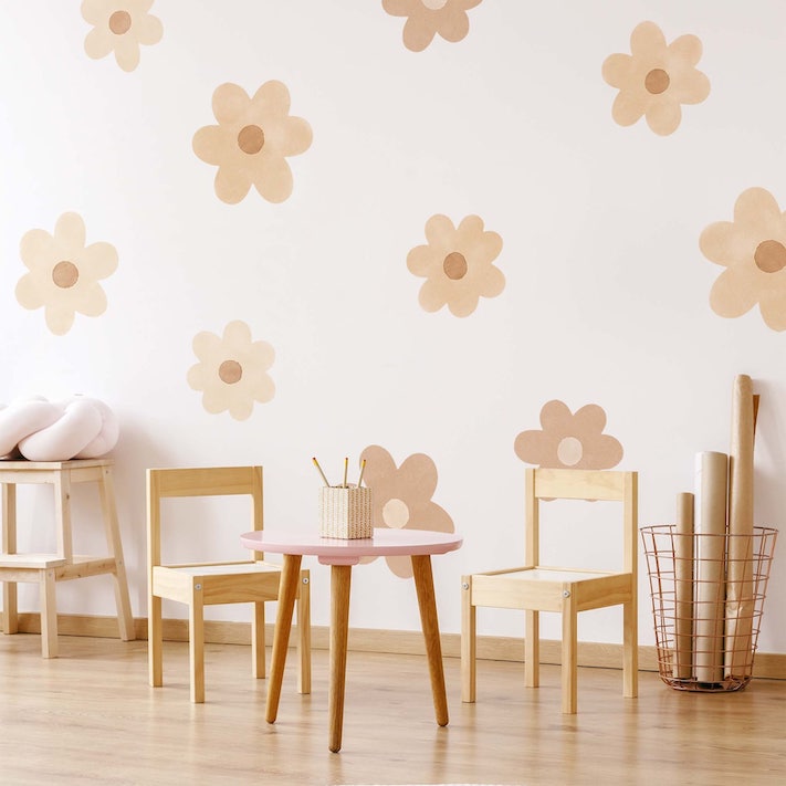 Boho Daisy Wall Sticker | Trendy Decor for Any Room – Wallpick