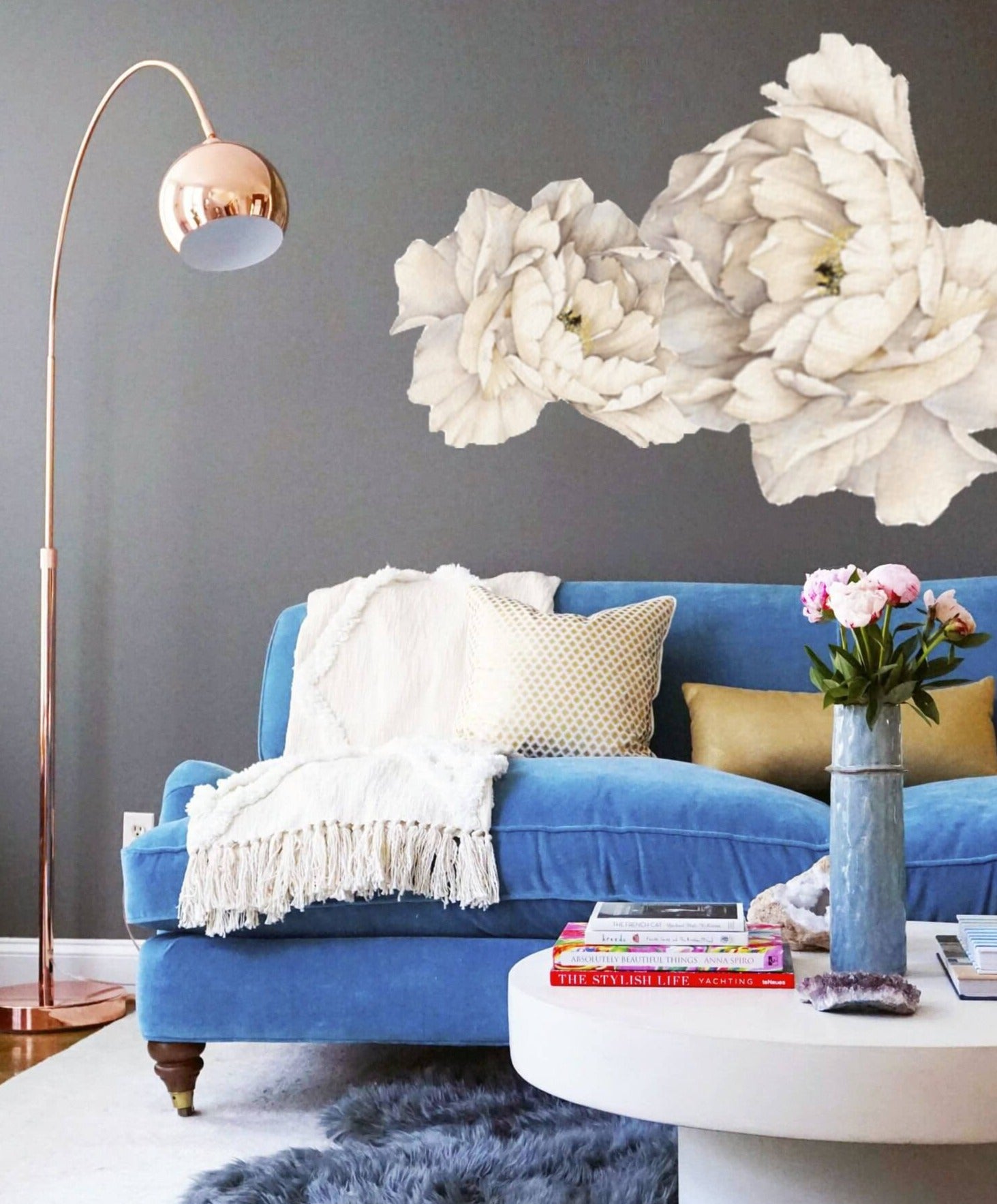 Peony Wallstickers- White – Wallpick